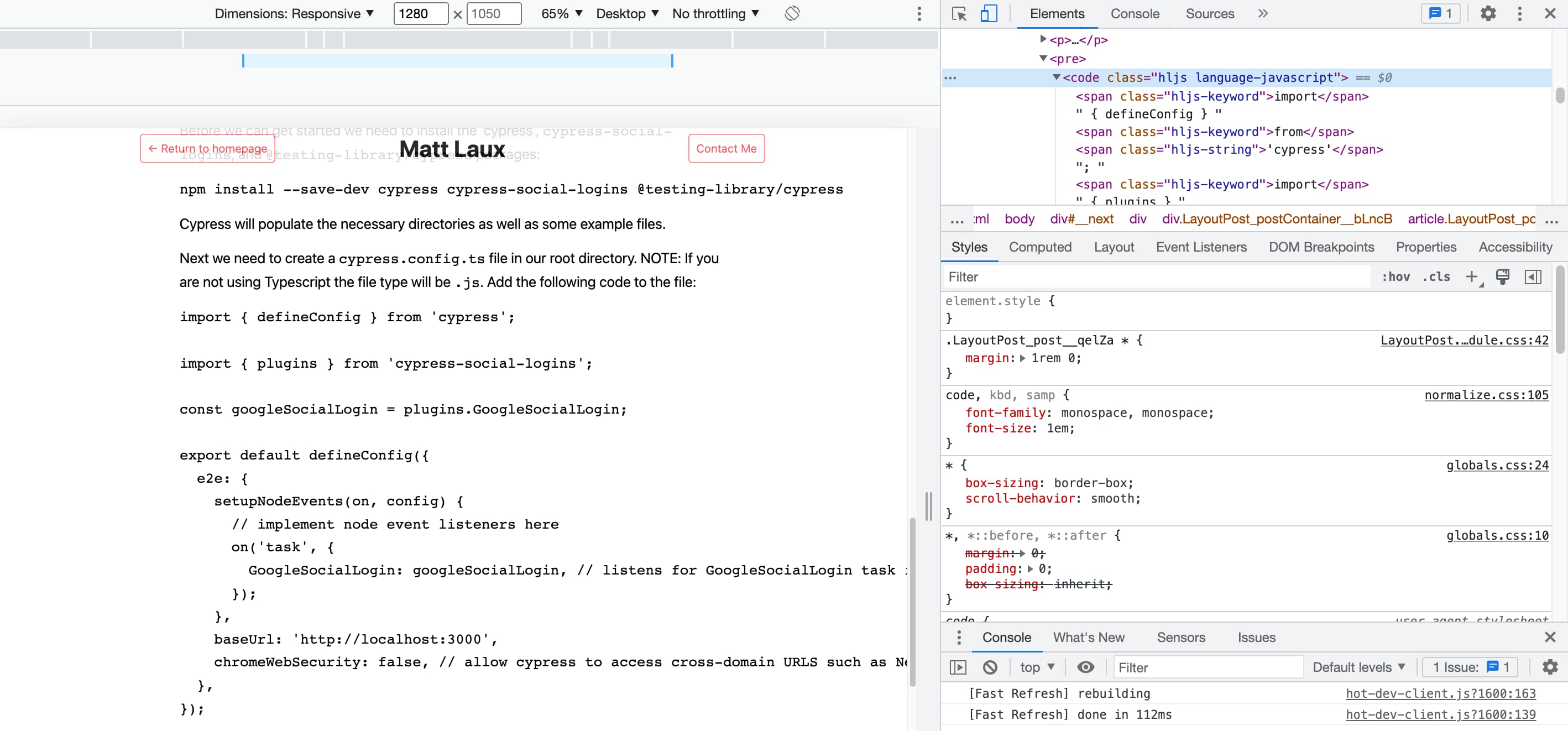 How To Implement Code Block Syntax Highlighting In Markdown With Nextjs Matt Laux